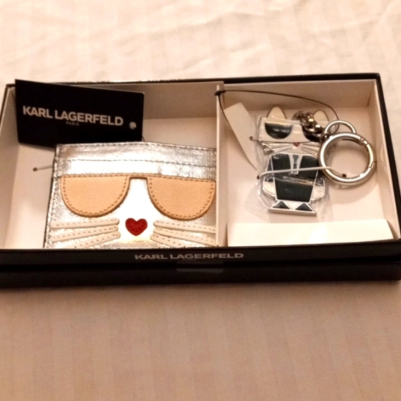 Karl Lagerfeld | Accessories | Set Karl Lagerfeld Chopette Cat Card ...